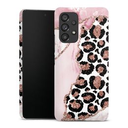 DeinDesign Galaxy A53 5G Handy Premium Case Smartphone Handyh&uuml;lle Schutzh&uuml;lle matt Glitzer Marble Leopard Premium Case