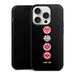 DeinDesign iPhone 15 Pro Handy Gallery Case Handyh&uuml;lle 9H Geh&auml;rtetes Glas R&uuml;ckseite H&uuml;lle Eintracht Frankfurt Soccer Sge Gallery Case