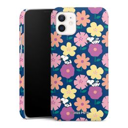 DeinDesign iPhone 12 mini Handy Premium Case Smartphone Handyh&uuml;lle Schutzh&uuml;lle matt Muster Snoopy Flowers Premium Case