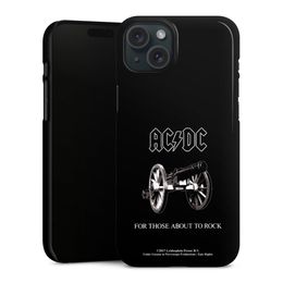 DeinDesign iPhone 15 Plus Handy Premium Case Smartphone Handyh&uuml;lle Schutzh&uuml;lle gl&auml;nzend Music Acdc Merchandise Premium Case