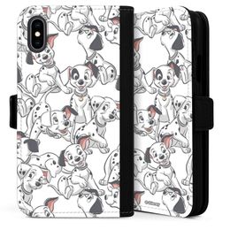 DeinDesign iPhone Xs Handy Klapph&uuml;lle Handyh&uuml;lle aus Kunst Leder schwarz Flip Case Disney Tv Show Designs 101 Dalmatians Sideflip mit langer Lasche