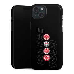 DeinDesign iPhone 15 Plus Handy Premium Case Smartphone Handyh&uuml;lle Schutzh&uuml;lle gl&auml;nzend Eagle Logo Eintracht Frankfurt Premium Case