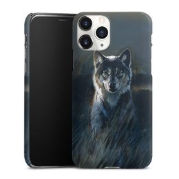 DeinDesign iPhone 11 Pro Handy Premium Case Smartphone Handyh&uuml;lle Schutzh&uuml;lle matt Nature Painting Wolf Premium Case