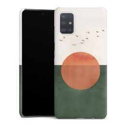 DeinDesign Galaxy A51 Handy Premium Case Smartphone Handyh&uuml;lle Schutzh&uuml;lle gl&auml;nzend Sunshine Bird Sunset Premium Case