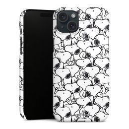 DeinDesign iPhone 15 Plus Handy Premium Case Smartphone Handyh&uuml;lle Schutzh&uuml;lle gl&auml;nzend Peanuts Snoopy Muster Premium Case