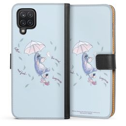 DeinDesign Galaxy A12 Handy Klapph&uuml;lle Handyh&uuml;lle aus Kunst Leder schwarz Flip Case Winnie The Pooh Eeyore Official Licensed Product Disney Sideflip mit langer 