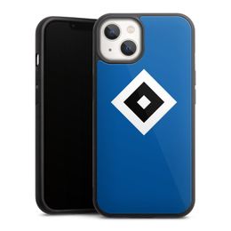 DeinDesign iPhone 13 Handy Gallery Case Handyh&uuml;lle 9H Geh&auml;rtetes Glas R&uuml;ckseite H&uuml;lle Logo Hsv Hamburger Sv Gallery Case