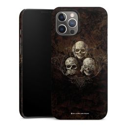DeinDesign iPhone 12 Pro Max Handy Premium Case Smartphone Handyh&uuml;lle Schutzh&uuml;lle matt Gothic Art Skulls Premium Case