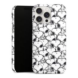 DeinDesign iPhone 15 Pro Max Handy Premium Case Smartphone Handyh&uuml;lle Schutzh&uuml;lle gl&auml;nzend Peanuts Snoopy Muster Premium Case