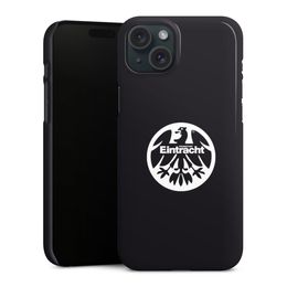 DeinDesign iPhone 15 Plus Handy Premium Case Smartphone Handyh&uuml;lle Schutzh&uuml;lle gl&auml;nzend Logo Eintracht Frankfurt Eagle Premium Case
