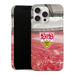 DeinDesign iPhone 15 Pro Max Handy Premium Case Smartphone Handyh&uuml;lle Schutzh&uuml;lle gl&auml;nzend Stadium Vfb Stuttgart Official Licensed Product Premium Case
