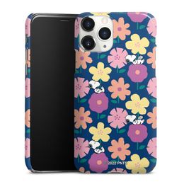 DeinDesign iPhone 11 Pro Handy Premium Case Smartphone Handyh&uuml;lle Schutzh&uuml;lle gl&auml;nzend Flowers Muster Snoopy Premium Case