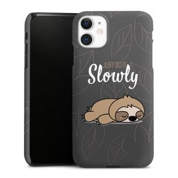 DeinDesign iPhone 11 Handy Premium Case Smartphone Handyh&uuml;lle Schutzh&uuml;lle matt Sloth Lazy Sunday Sayings Premium Case