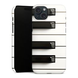 DeinDesign iPhone 15 Plus Handy Premium Case Smartphone Handyh&uuml;lle Schutzh&uuml;lle gl&auml;nzend Klavier Music Piano Premium Case