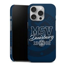 DeinDesign iPhone 16 Pro Handy Premium Case Smartphone Handyh&uuml;lle Schutzh&uuml;lle matt Soccer Merchandise Msv Duisburg Premium Case