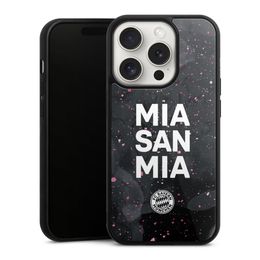 DeinDesign iPhone 15 Pro Handy Gallery Case Handyh&uuml;lle 9H Geh&auml;rtetes Glas R&uuml;ckseite H&uuml;lle Mia San Mia Girl Style Fc Bayern M&uuml;nchen Gallery Case
