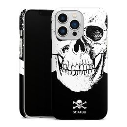 DeinDesign iPhone 13 Pro Handy Premium Case Smartphone Handyh&uuml;lle Schutzh&uuml;lle matt Totenkopf Fc St. Pauli Official Licensed Product Premium Case