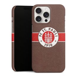 DeinDesign iPhone 15 Pro Max Handy Premium Case Smartphone Handyh&uuml;lle Schutzh&uuml;lle matt Fc St. Pauli Logo Official Licensed Product Premium Case
