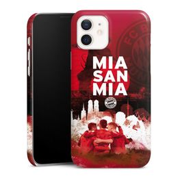 DeinDesign iPhone 12 Handy Premium Case Smartphone Handyh&uuml;lle Schutzh&uuml;lle gl&auml;nzend Fc Bayern M&uuml;nchen Fcb Mia San Mia Premium Case