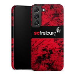 DeinDesign Galaxy S22 Handy Premium Case Smartphone Handyh&uuml;lle Schutzh&uuml;lle matt Official Licensed Product Sc Freiburg Logo Premium Case