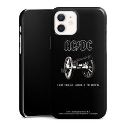 DeinDesign iPhone 12 Handy Premium Case Smartphone Handyh&uuml;lle Schutzh&uuml;lle gl&auml;nzend Music Acdc Merchandise Premium Case