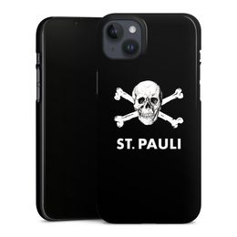 DeinDesign iPhone 14 Plus Handy Premium Case Smartphone Handyh&uuml;lle Schutzh&uuml;lle gl&auml;nzend Totenkopf Fc St. Pauli Official Licensed Product Premium Case