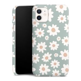DeinDesign iPhone 12 mini Handy Premium Case Smartphone Handyh&uuml;lle Schutzh&uuml;lle gl&auml;nzend Flowers Daisy Muster Premium Case