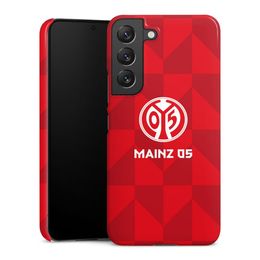 DeinDesign Galaxy S22 Handy Premium Case Smartphone Handyh&uuml;lle Schutzh&uuml;lle gl&auml;nzend Mainz 05 Official Licensed Product Merchandise Premium Case