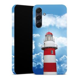 DeinDesign Galaxy A55 5G Handy Premium Case Smartphone Handyh&uuml;lle Schutzh&uuml;lle matt Cloud Lighthouse Sky Premium Case