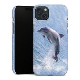 DeinDesign iPhone 15 Plus Handy Premium Case Smartphone Handyh&uuml;lle Schutzh&uuml;lle gl&auml;nzend Wale Ocean Dolphin Premium Case