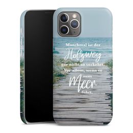 DeinDesign iPhone 12 Pro Handy Premium Case Smartphone Handyh&uuml;lle Schutzh&uuml;lle matt Statement Beach Spruch Premium Case