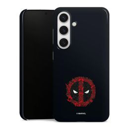 DeinDesign Galaxy S24 Handy Premium Case Smartphone Handyh&uuml;lle Schutzh&uuml;lle gl&auml;nzend Logo Marvel Deadpool Premium Case