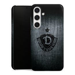 DeinDesign Galaxy S24 Handy Premium Case Smartphone Handyh&uuml;lle Schutzh&uuml;lle gl&auml;nzend Sg Dynamo Dresden Official Licensed Product Vintage Premium Case