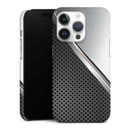 DeinDesign iPhone 14 Pro Handy Premium Case Smartphone Handyh&uuml;lle Schutzh&uuml;lle matt Steel Metall Carbon Premium Case