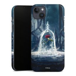 DeinDesign iPhone 14 Plus Handy Premium Case Smartphone Handyh&uuml;lle Schutzh&uuml;lle gl&auml;nzend Rose The Beauty And The Beast Disney Princess Premium Case