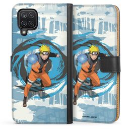 DeinDesign Galaxy A12 Handy Klapph&uuml;lle Handyh&uuml;lle aus Kunst Leder schwarz Flip Case Manga Official Licensed Product Naruto Shippuden Sideflip mit langer Lasche