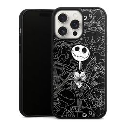 DeinDesign iPhone 15 Pro Max Handy Gallery Case Handyh&uuml;lle 9H Geh&auml;rtetes Glas R&uuml;ckseite H&uuml;lle Disney Nightmare Before Christmas Halloween Gallery Case