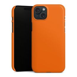 DeinDesign iPhone 15 Plus Handy Premium Case Smartphone Handyh&uuml;lle Schutzh&uuml;lle gl&auml;nzend Orange Unicoloured Colour Premium Case