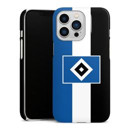 DeinDesign iPhone 13 Pro Handy Premium Case Smartphone Handyh&uuml;lle Schutzh&uuml;lle gl&auml;nzend Stripes Hamburger Sv Hsv Premium Case