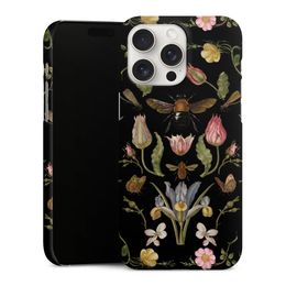 DeinDesign iPhone 15 Pro Max Handy Premium Case Smartphone Handyh&uuml;lle Schutzh&uuml;lle matt Flower Wreath Bee Blossom Premium Case