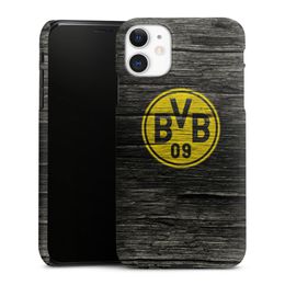 DeinDesign iPhone 11 Handy Premium Case Smartphone Handyh&uuml;lle Schutzh&uuml;lle matt Bvb Wooden Look Borussia Dortmund Premium Case