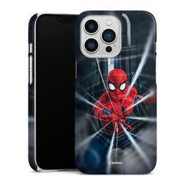 DeinDesign iPhone 13 Pro Handy Premium Case Smartphone Handyh&uuml;lle Schutzh&uuml;lle gl&auml;nzend Kinofilm Marvel Spiderman Premium Case