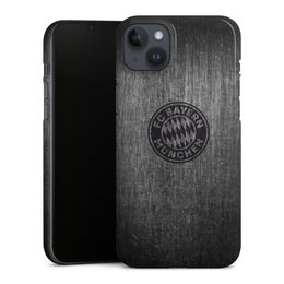 DeinDesign iPhone 14 Plus Handy Premium Case Smartphone Handyh&uuml;lle Schutzh&uuml;lle gl&auml;nzend Fcb Metallic Look Fc Bayern M&uuml;nchen Premium Case