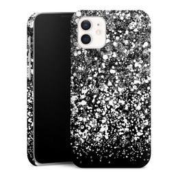DeinDesign iPhone 12 mini Handy Premium Case Smartphone Handyh&uuml;lle Schutzh&uuml;lle matt Muster Snowflake Glitzer Premium Case