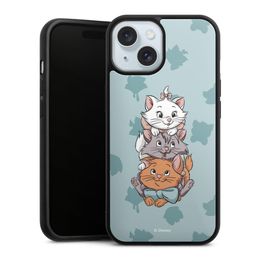 DeinDesign iPhone 15 Handy Gallery Case Handyh&uuml;lle 9H Geh&auml;rtetes Glas R&uuml;ckseite H&uuml;lle Disney Aristocats Cat Gallery Case