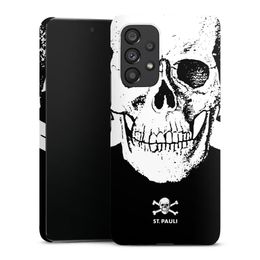 DeinDesign Galaxy A53 5G Handy Premium Case Smartphone Handyh&uuml;lle Schutzh&uuml;lle gl&auml;nzend Totenkopf Official Licensed Product Fc St. Pauli Premium Case
