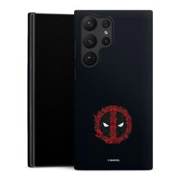 DeinDesign Galaxy S23 Ultra Handy Premium Case Smartphone Handyh&uuml;lle Schutzh&uuml;lle matt Logo Marvel Deadpool Premium Case