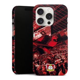 DeinDesign iPhone 15 Pro Handy Premium Case Smartphone Handyh&uuml;lle Schutzh&uuml;lle matt Merchandise Official Licensed Product Bayer 04 Leverkusen Premium Case