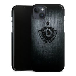 DeinDesign iPhone 14 Plus Handy Premium Case Smartphone Handyh&uuml;lle Schutzh&uuml;lle gl&auml;nzend Sg Dynamo Dresden Official Licensed Product Vintage Premium Case