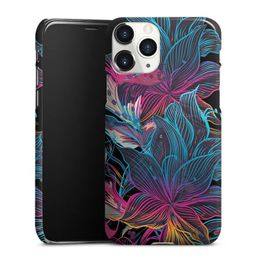 DeinDesign iPhone 11 Pro Handy Premium Case Smartphone Handyh&uuml;lle Schutzh&uuml;lle gl&auml;nzend Colourful Neon Flowers Premium Case